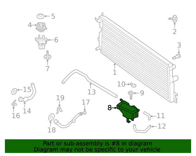 2017-2019 Ford Expansion Tank HC3Z-8A080-B | OEM Parts Online