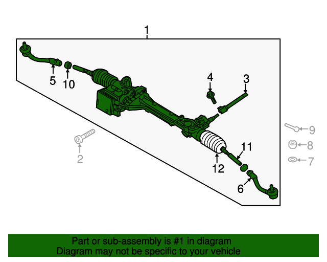 Genuine Hyundai 57700-24200 Power Steering Gear and Linkage Assembly ...
