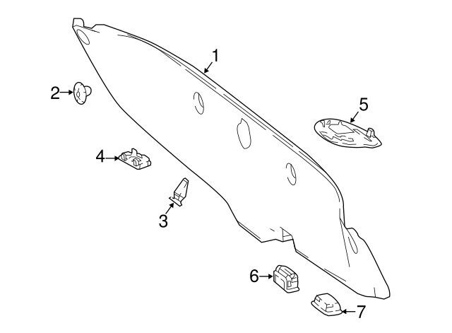 238-750-04-00-9051 - Deck Lid Trim 2018-2023 Mercedes-Benz ...