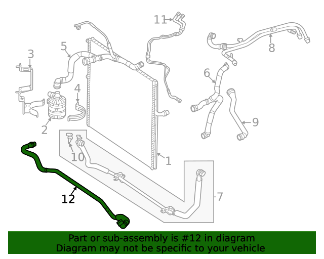 167-500-58-01 - Inter-Cooler Hose 2020-2023 Mercedes-Benz | Mercedes ...