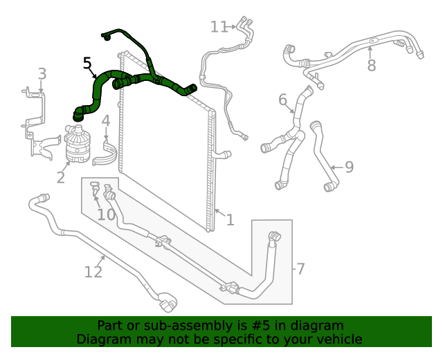 2020-2023 Mercedes-Benz Inter-Cooler Hose 167-501-77-03 ...