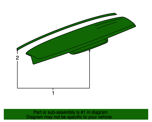 2007-2014 GM Primed Liftgate Upper Applique 25794624 GM | GMPartsDirect.com