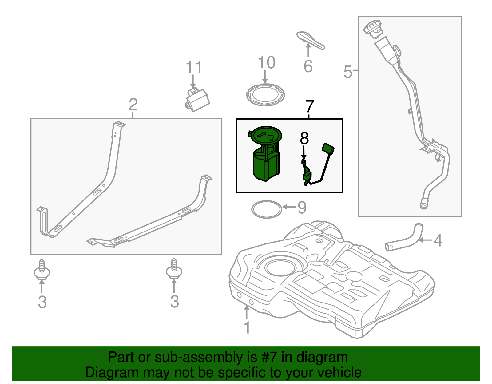 EJ7Z-9H307-C - Sender And Pump Assembly 2015-2019 Lincoln MKC | Ford Parts Direct