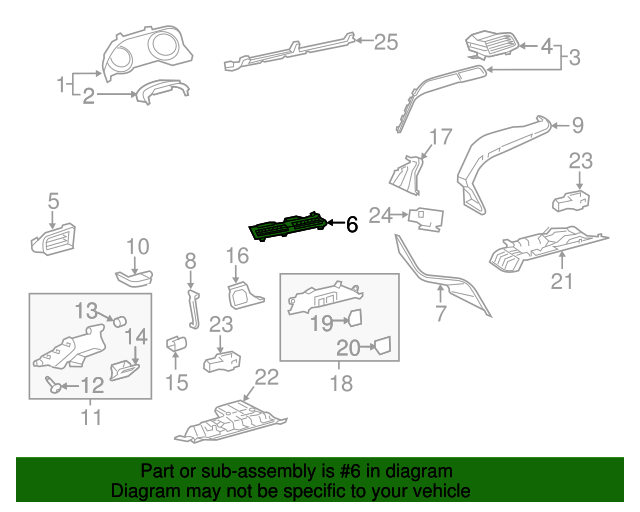 2021-2024 Toyota Camry Air Vent Grille 55660-06340 | Toyota Parts Center