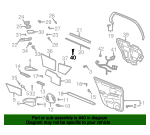 1998-2011 Cadillac Side Door Water Deflector Retainer 25646858 GM ...