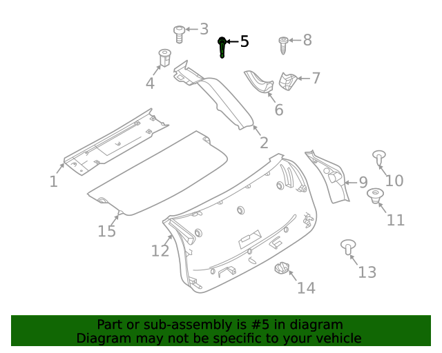51497376350 - 2014-2024 BMW Side Gate Trim Pin (51-49-7-376-350) | BMW ...