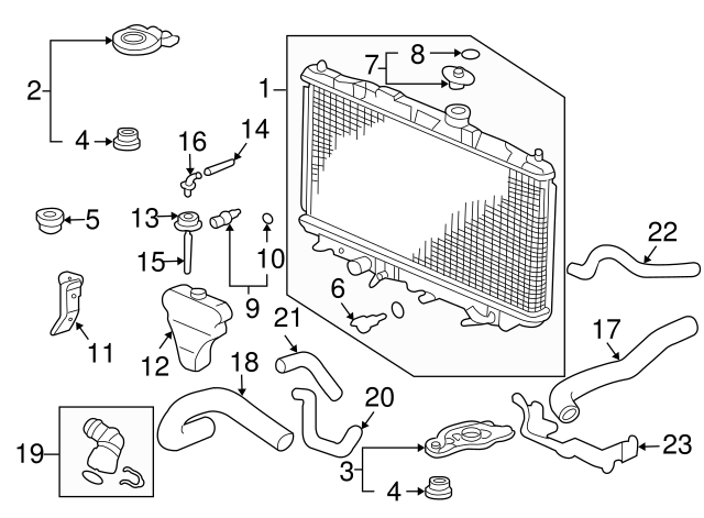 OEM 2003-2004 Honda Accord Radiator (Denso) 19010-RAA-A51 | Majestic ...