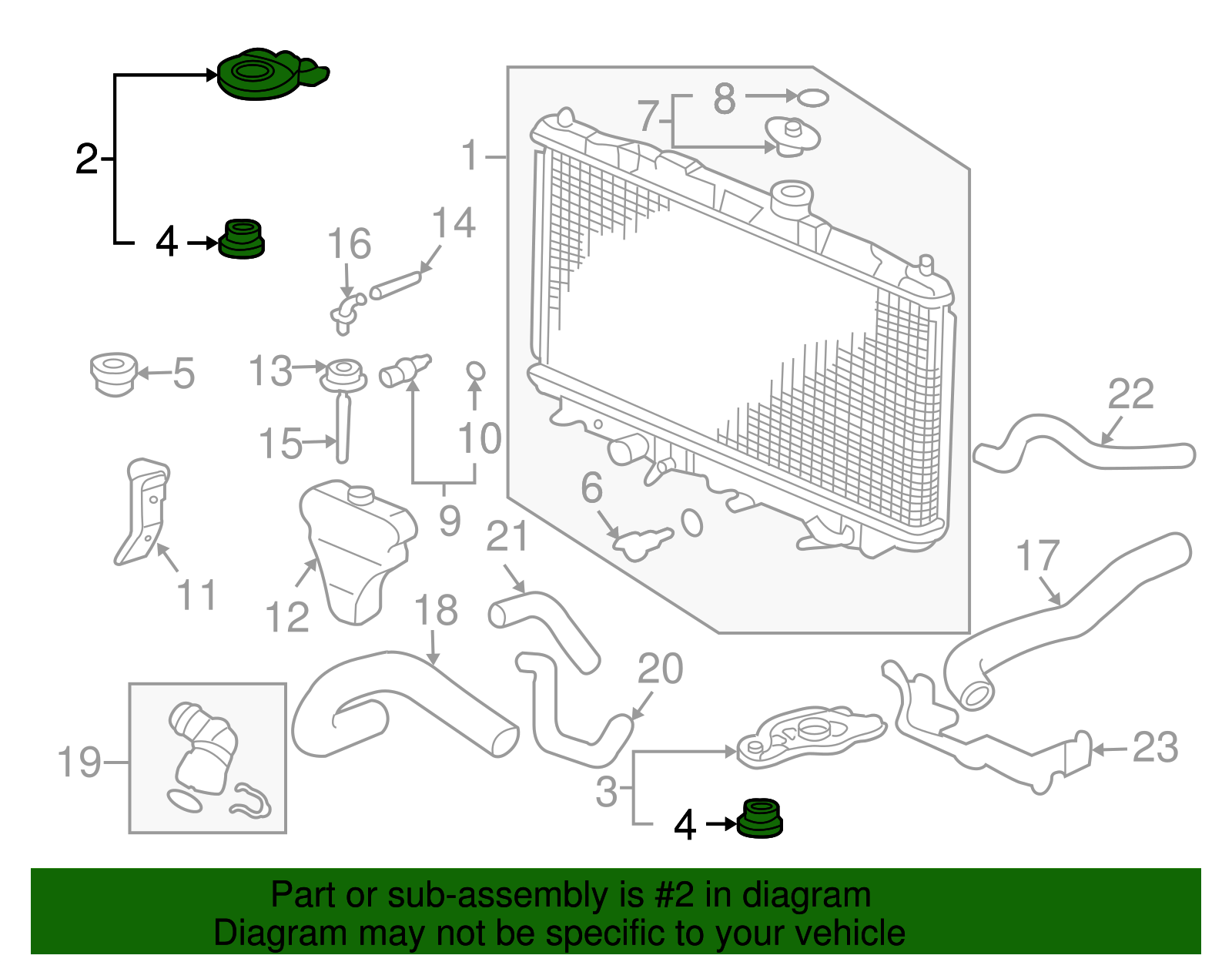 74171-S87-A00 - 1998-2007 Honda Accord - Bracket Radiator Mount (Upper ...