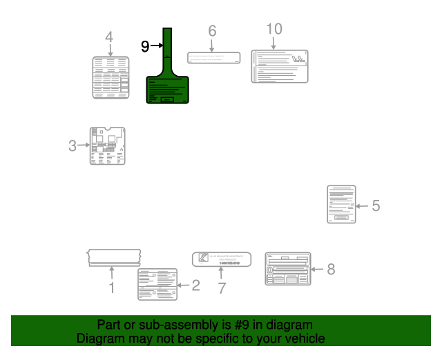 15188983 GM Instrument Panel Airbag Warning Tag | GM Parts Store