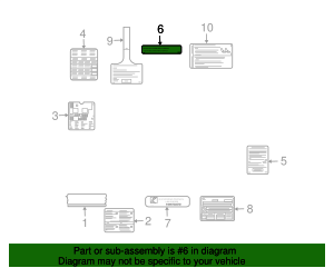 2002-2024 GM Vehicle Information Label 15061343 | GM Parts Center