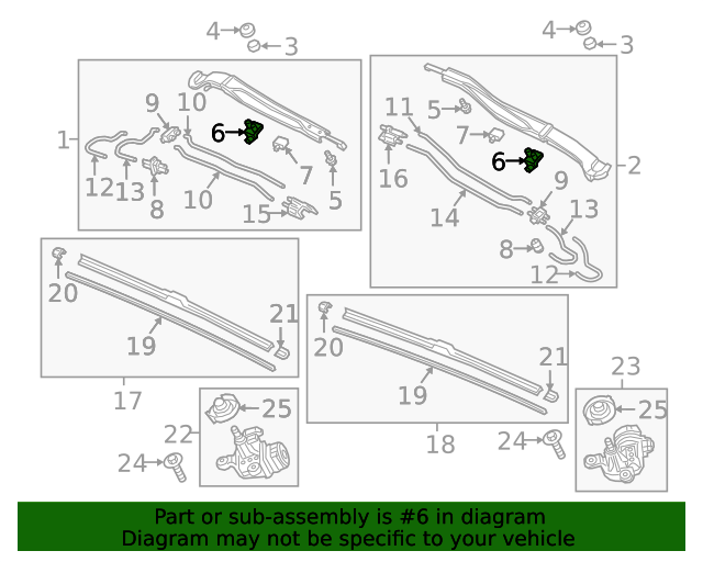76602-TRT-J01 - Wiper Arm Holder 2018-2021 Honda Clarity | Honda Parts ...