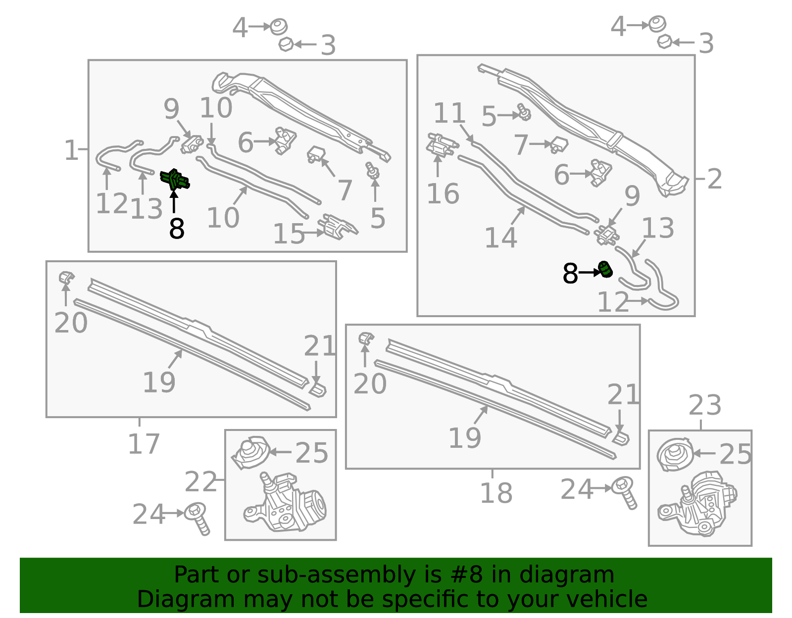 2018-2021 Honda Clarity Wiper Arm Connector 76852-TRT-A01 | Retail ...