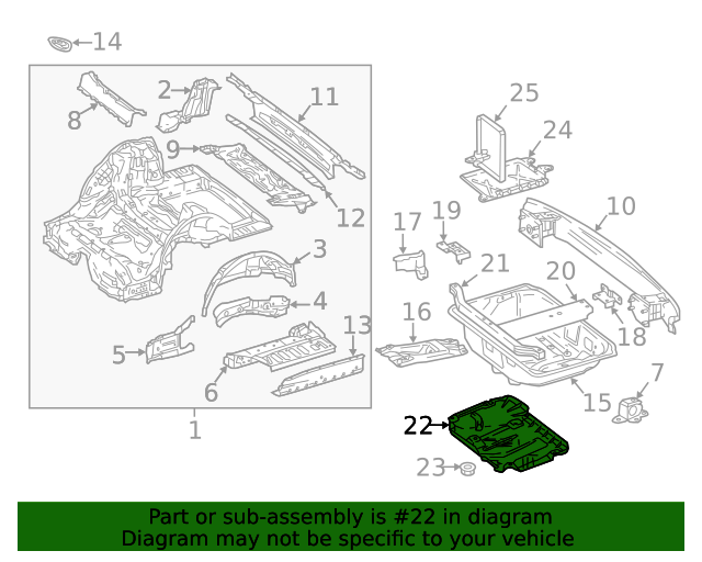 213-693-15-00-64 - Floor Pan Splash Shield 2017-2023 Mercedes-Benz ...