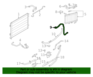 Genuine OEM Ford Part - Radiator Coolant Hose KR3Z-8A519-B | Genuine ...