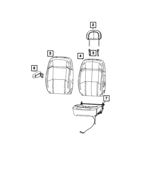 Front Seats - First Row for 2023 Ram ProMaster 1500 | Mopar eStore