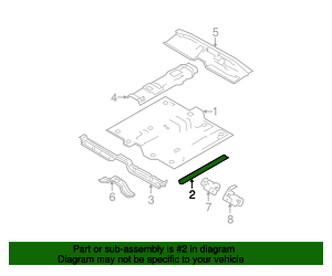 65210-2F010 - Floor Rail 2004-2009 Kia | Kia.Parts Store