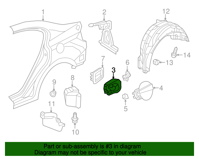 2012 Honda Civic Adapter Assembly, Fuel Cap 74480-TR0-A01 | Honda Parts ...