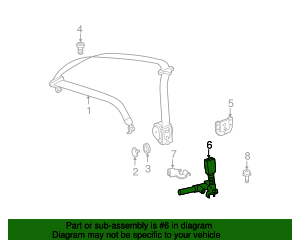 209-860-04-69 - Seat Belt Receptacle 2004-2009 Mercedes-Benz ...