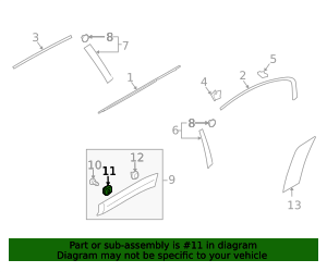 2010-2019 Subaru Side Molding Clip 909140064 | Subaru Parts For You
