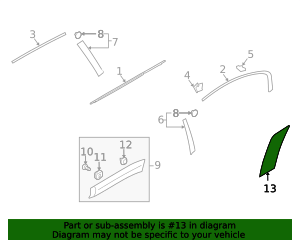 2011-2014 Subaru Protector 91163AJ02A | Subaru Parts Store