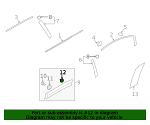 2004-2019 Subaru Lower Molding Clip 909130109 | Subaru Parts For You