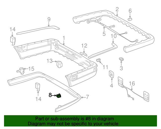 003-994-24-45 - Valance Panel Clip 1998-1999 Mercedes-Benz E 320 ...