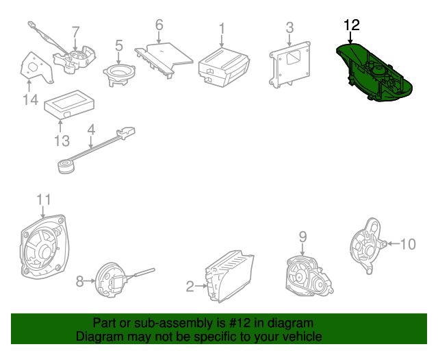 221-820-81-02 - Speaker 2010-2014 Mercedes-Benz | AutoNationParts.com
