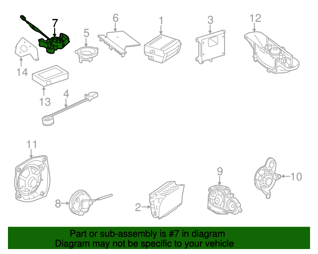 2011-2014 Mercedes-Benz Tweeter 221-820-82-02 | MB OEM Parts