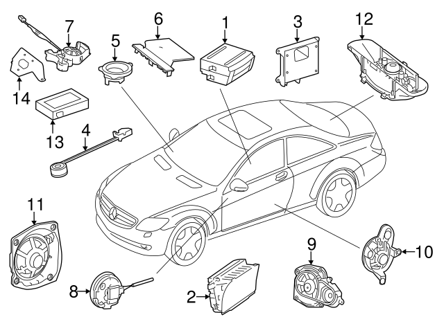 221-820-81-02 - Speaker 2010-2014 Mercedes-Benz | AutoNationParts.com