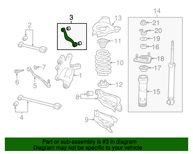 2013-2020 Lexus Rear Upper Control Arm 48790-30130 | OEM Parts Online