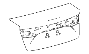 64401-62030 - Trunk Lid - 2016-2020 Toyota Mirai | OEM Genuine Toyota Parts
