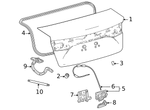 64461-62010 - Weather-Strip On Body - 2016-2020 Toyota Mirai | OEM ...