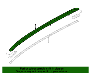 51132990983 - 2013-2015 BMW X1 Roof Rail (51-13-2-990-983) | BMW of ...