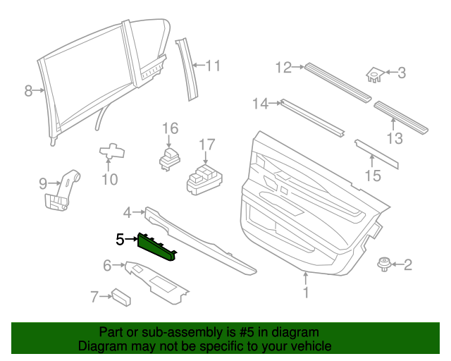 2009-2015 BMW Cover loudspeaker right 51-42-9-169-060 | AutoNationParts.com