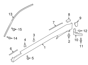 Mudguard - Center - Rear Right-hand 76856-5CA0B | OEM Parts Online