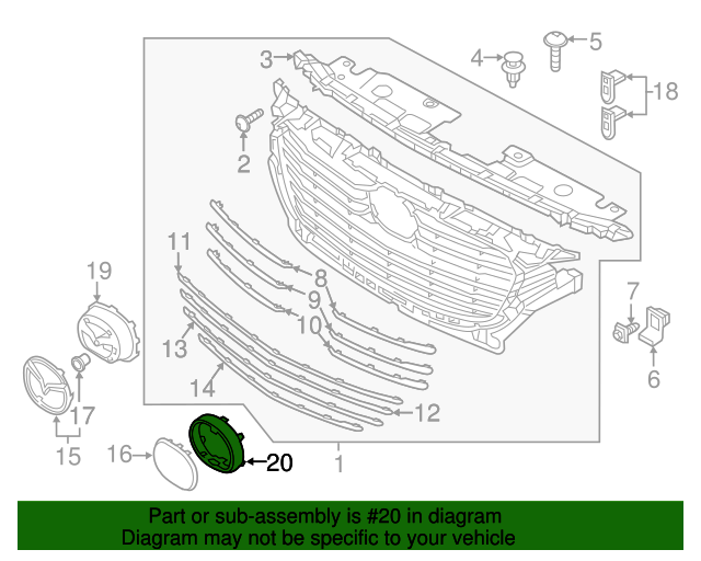 2016-2018 Mazda CX-3 Holder D10L-50-716 | Florida Mazda Parts