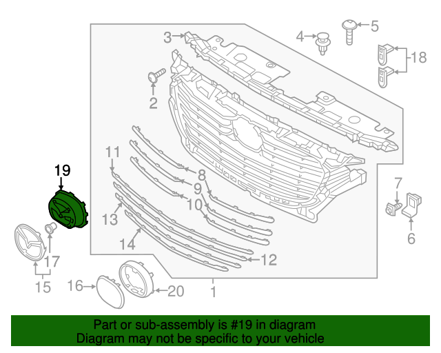 2016-2018 Mazda CX-3 Holder D10J-50-716B | AutoNationParts.com