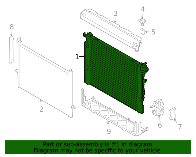 OEM BMW Radiator Part# 17119425861 | BMW Parts Center