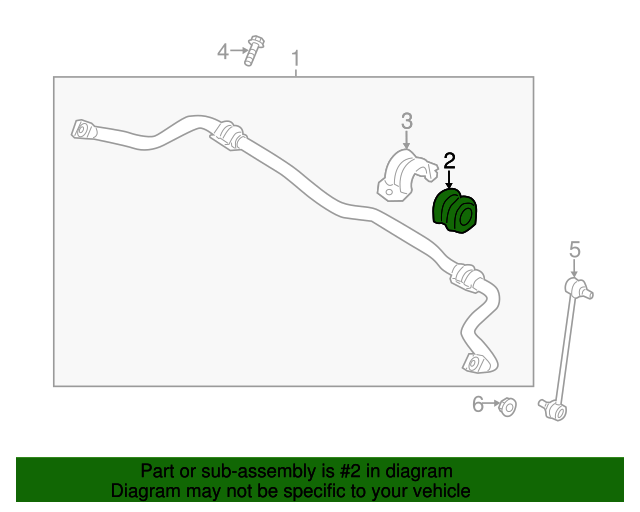54813-D3000 - Stabilizer Bar Bushing 2017-2022 Kia Sportage | Kia.Parts ...