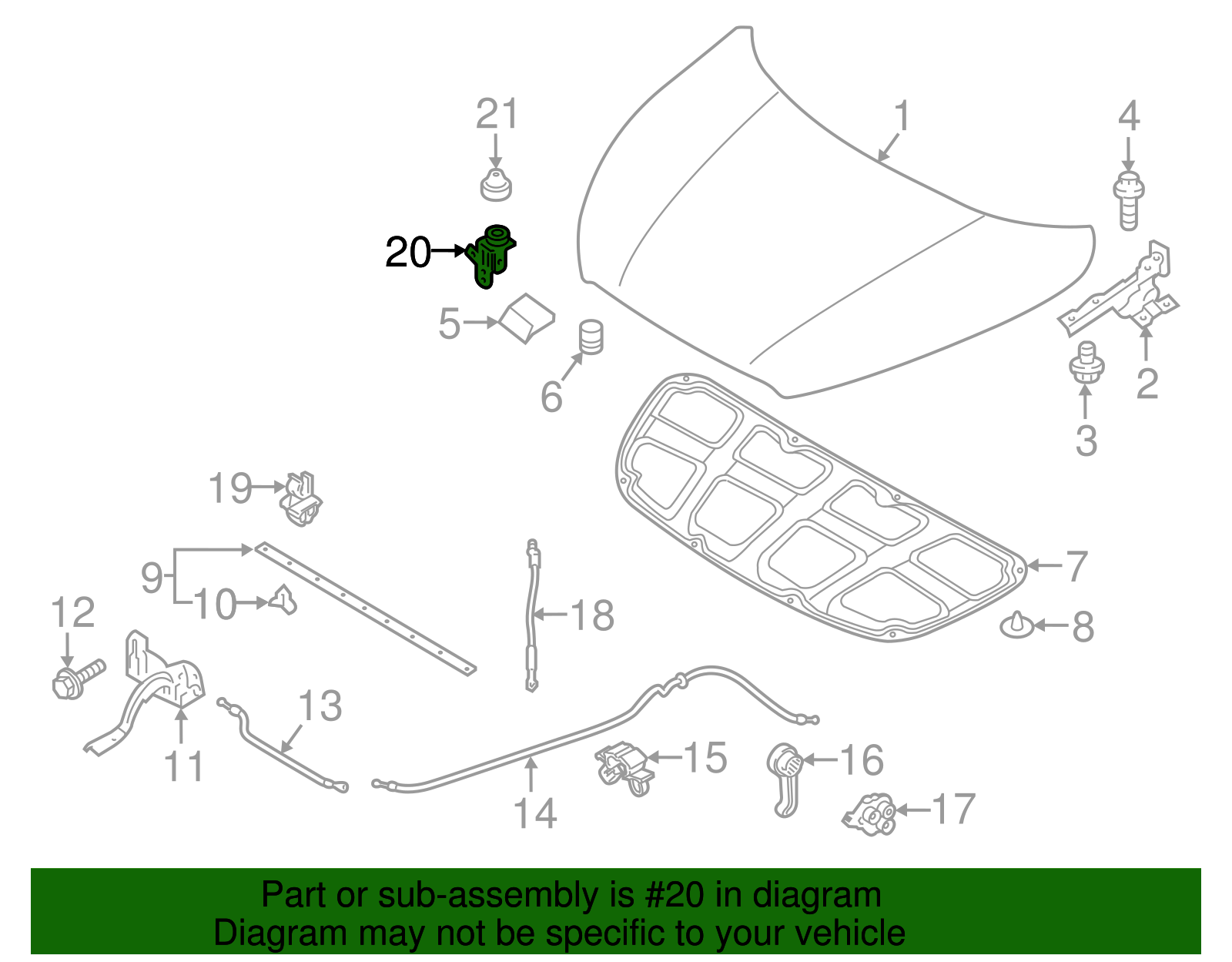 Genuine Hood Switch for 2012-2016 Hyundai | Part# 93880-3X100 | Hyundai ...