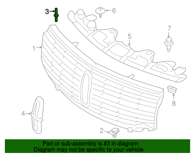 Genuine OEM Ford Part - License Bracket Rivet N811018-S100 | Genuine ...