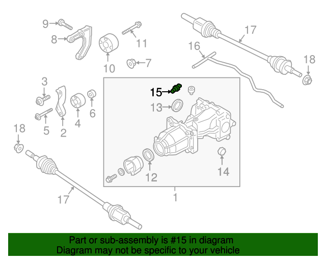 Genuine OEM Ford Part - Differential Cover Vent 6L8Z-4022-A | Genuine ...