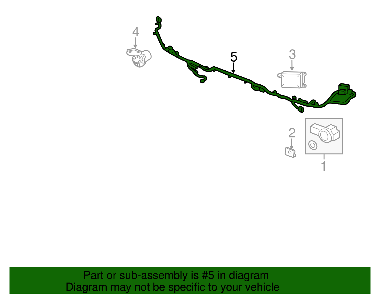 23316327 - 2015-2016 GM - Rear Object Alarm Sensor Wiring Harness | My ...