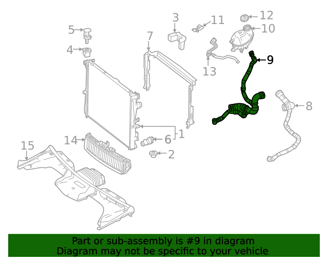 213-501-23-01 - Lower Hose 2019-2023 Mercedes-Benz AMG® GT 63 ...