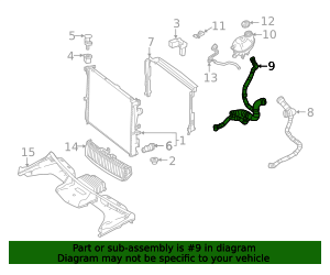 213-501-23-01 - Lower Hose 2019-2023 Mercedes-Benz AMG® GT 63 ...