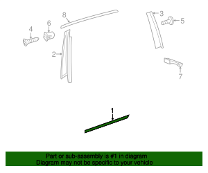 204-730-04-80 - Side Molding 2010-2015 Mercedes-Benz | Mercedes-Benz ...