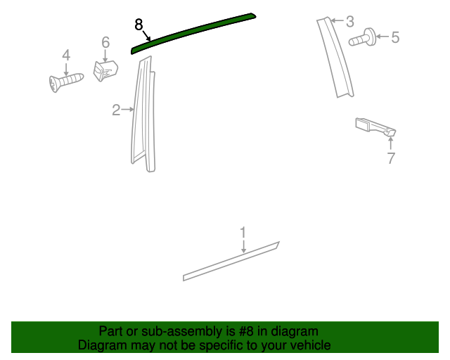 253-735-35-00 - Upper Molding 2016-2020 Mercedes-Benz | Mercedes-Benz ...