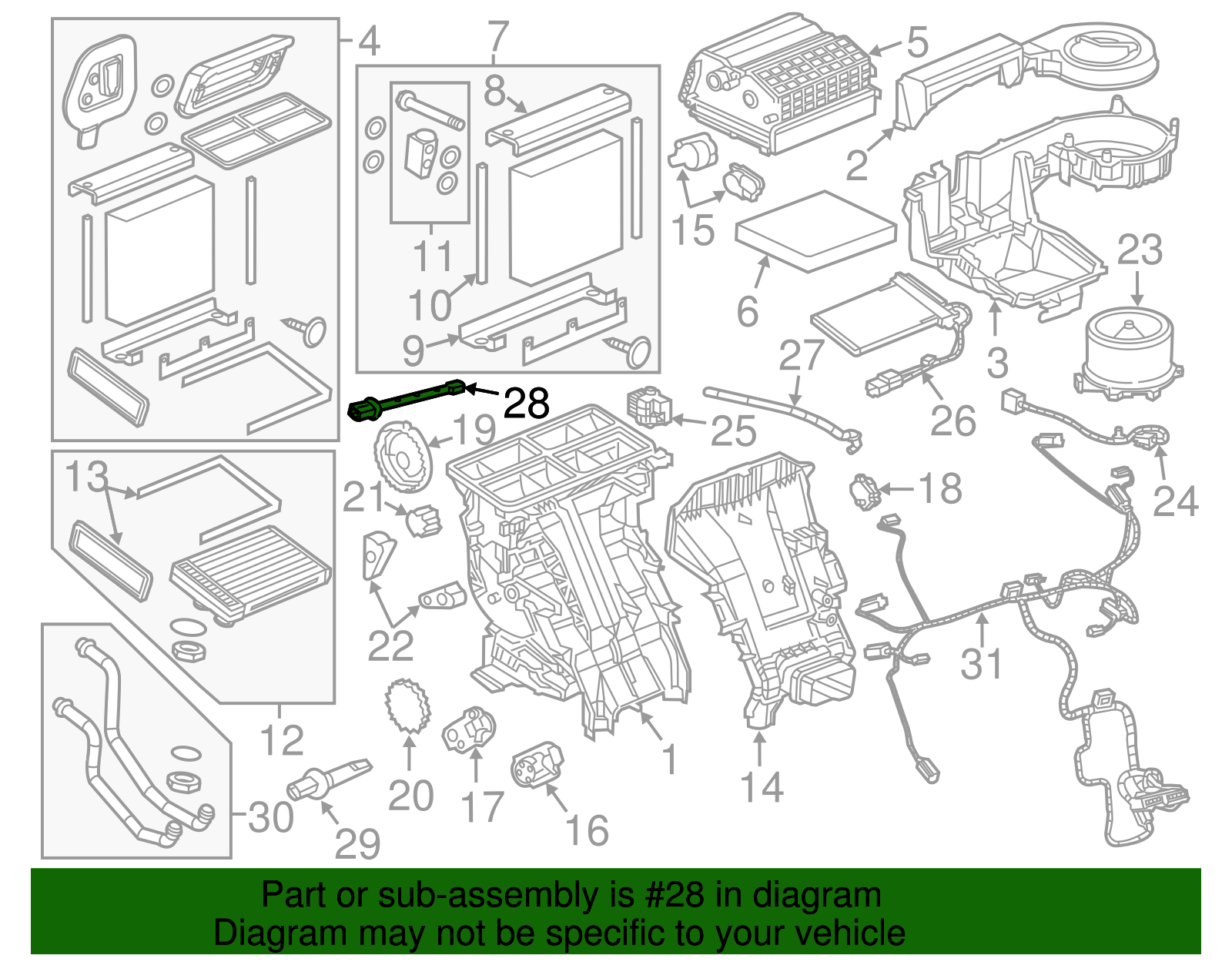 Genuine Refrigerant Temp Sensor for 2010-2011 Saab 9-5 | Part# 13263325 ...