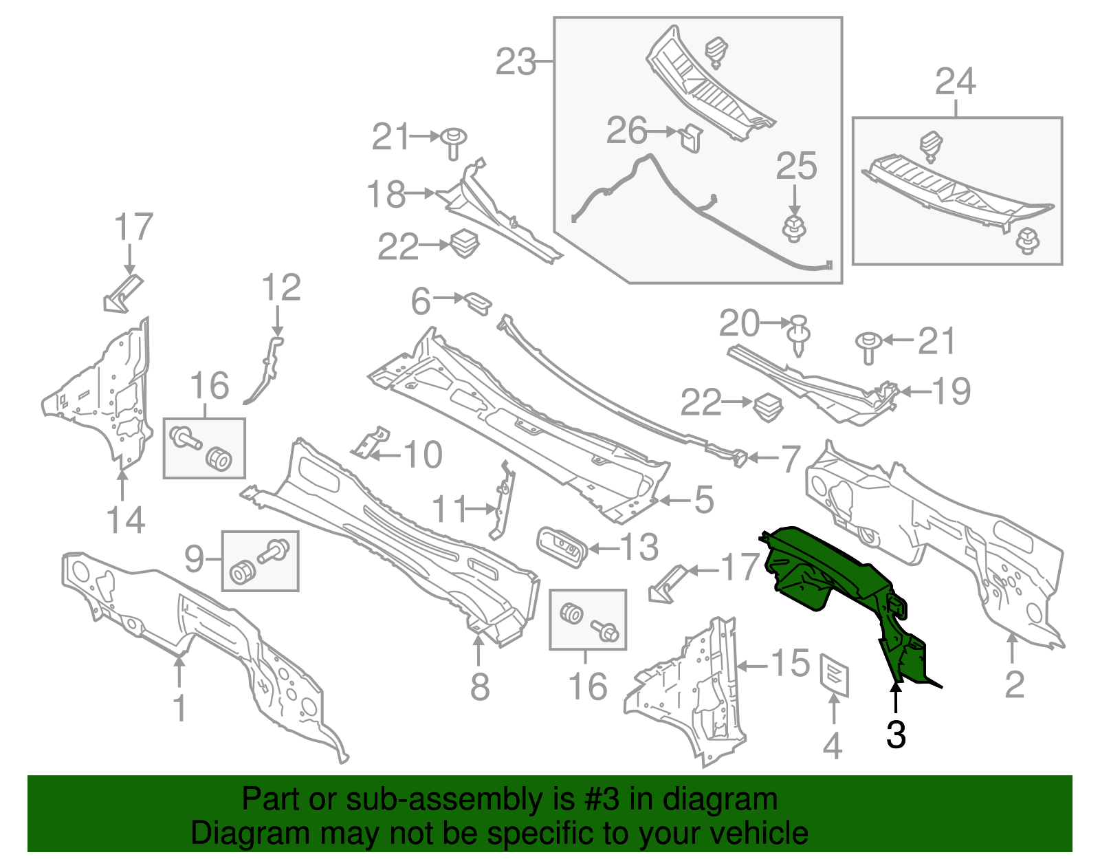 2015-2020 Ford F-150 Engine Compartment Insulation fl3z1501588b ...