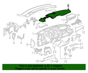 Cocoa Instrument Panel Upper Trim Panel 85136772 | GMPartsDirect.com